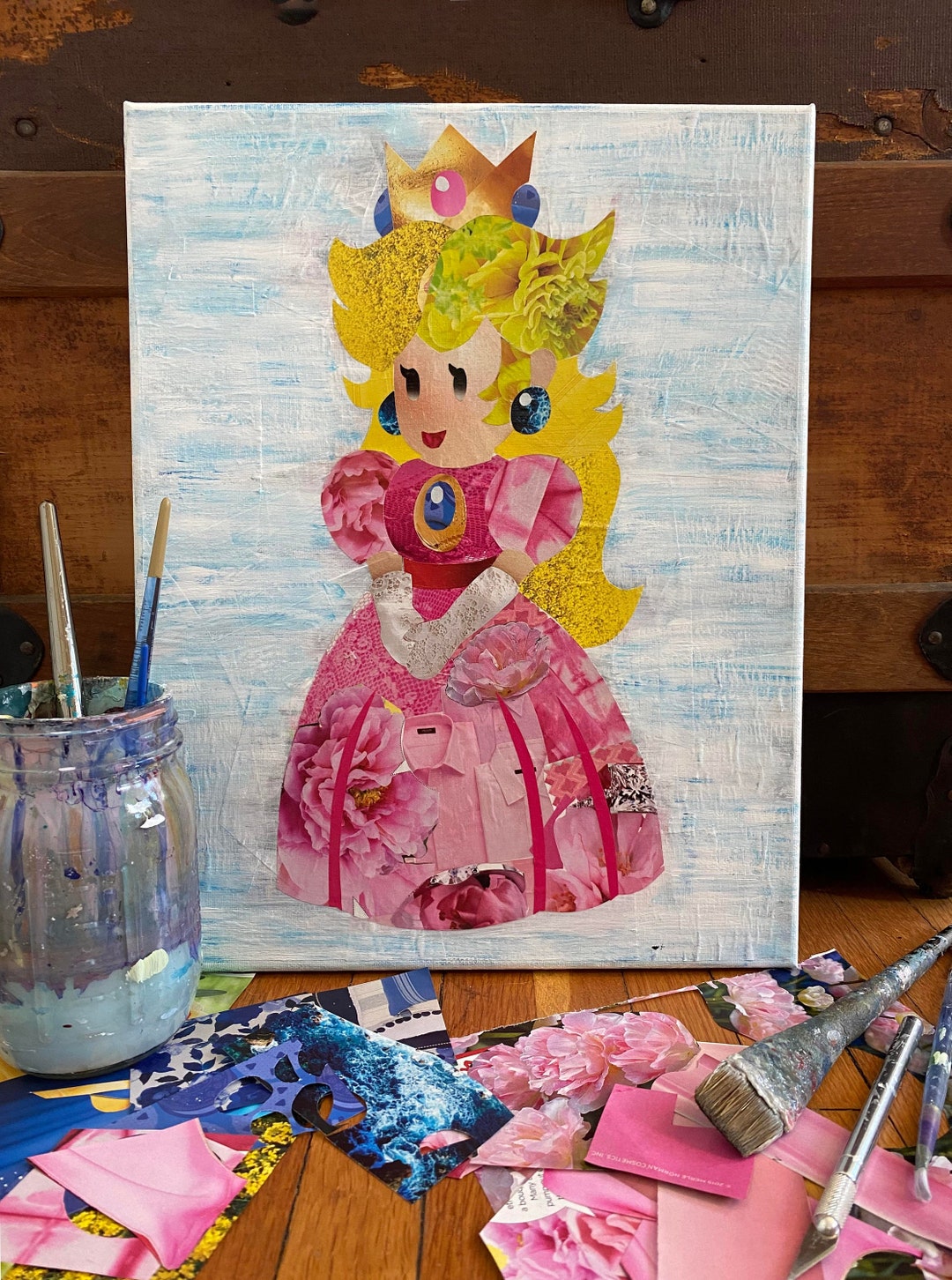 Princess Peach Art Print, Super Mario Paper Mario Nintendo Art Print ...