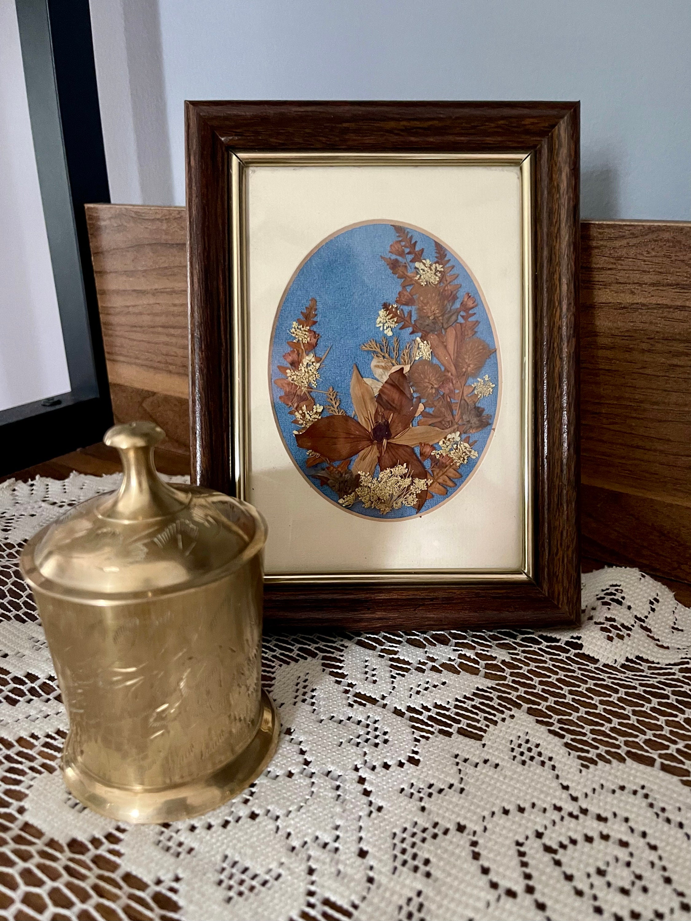 Vintage Frame With Pressed Flowers - Etsy