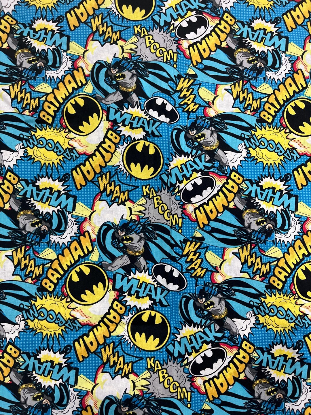 LAST PIECE Batman Fabric Kaboom! Comic Fabric - Etsy