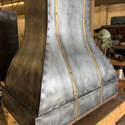 Custom Artisan Zinc Range Hoods Double Sweep Casing and - Etsy