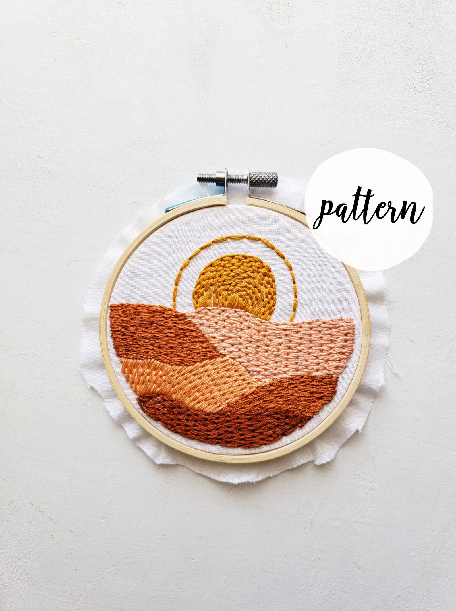 PATTERN - Boho Abstract Landscape - Embroidery Pattern With ...