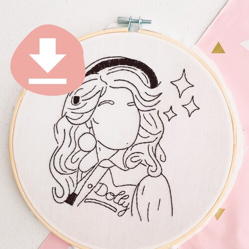 PATTERN Dolly Parton Embroidery Pattern and Tutorial Diy - Etsy