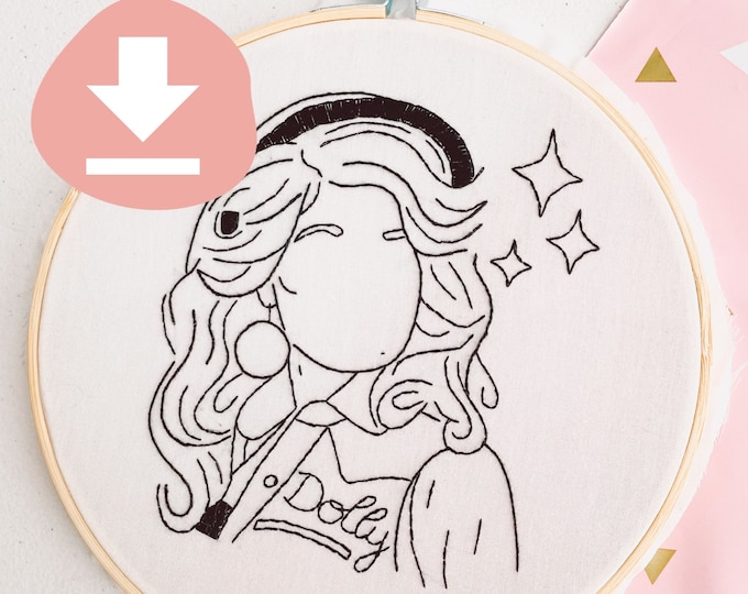 PATTERN Dolly Parton Embroidery Pattern and Tutorial Diy Dolly Wall Art ...