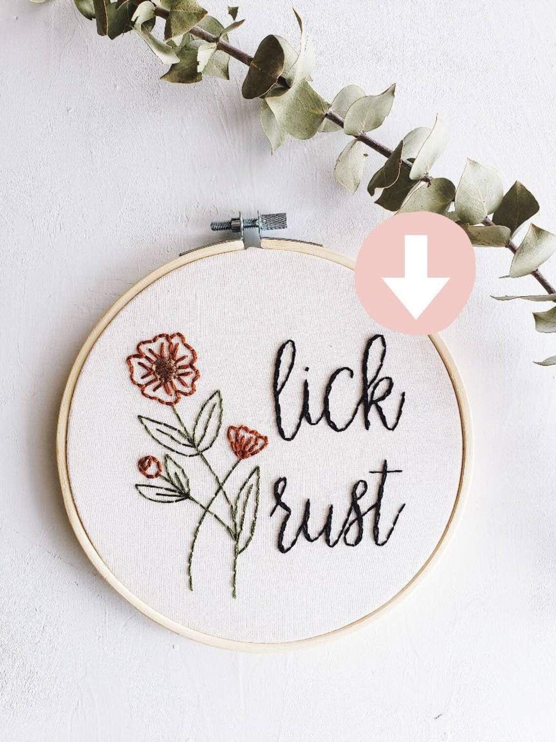 PATTERN Lick Rust Embroidery Pattern With Instructions | Etsy