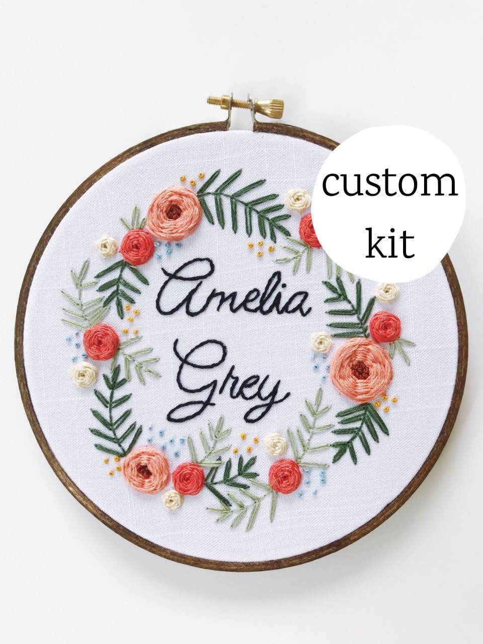 KIT Custom Embroidery Kits for Adults and Moms Baby Name - Etsy