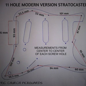 11 Hole Black Acrylic Pickguard & Back Plate for Us/mex Fender ...