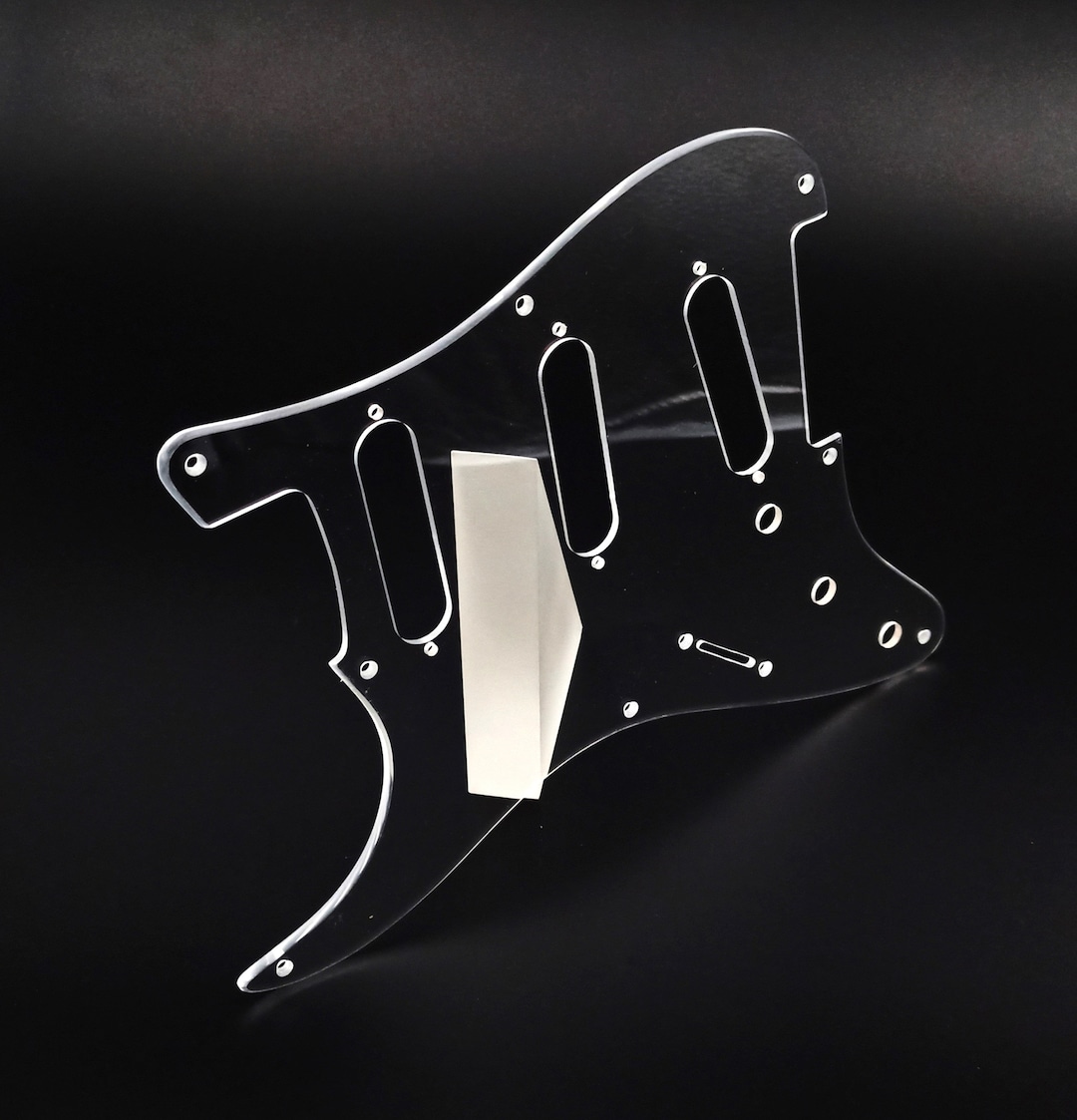 8 Hole Clear Acrylic Lefthand Pickguard for Us/mex Fender Stratocaster ...