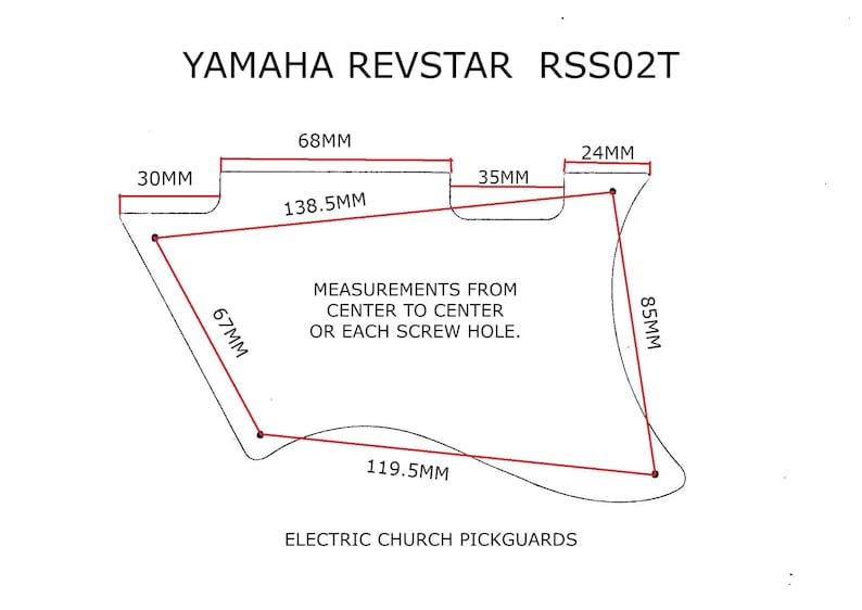 Black Acrylic Pickguard for YAMAHA REVSTAR RSS02T Guitar - Etsy