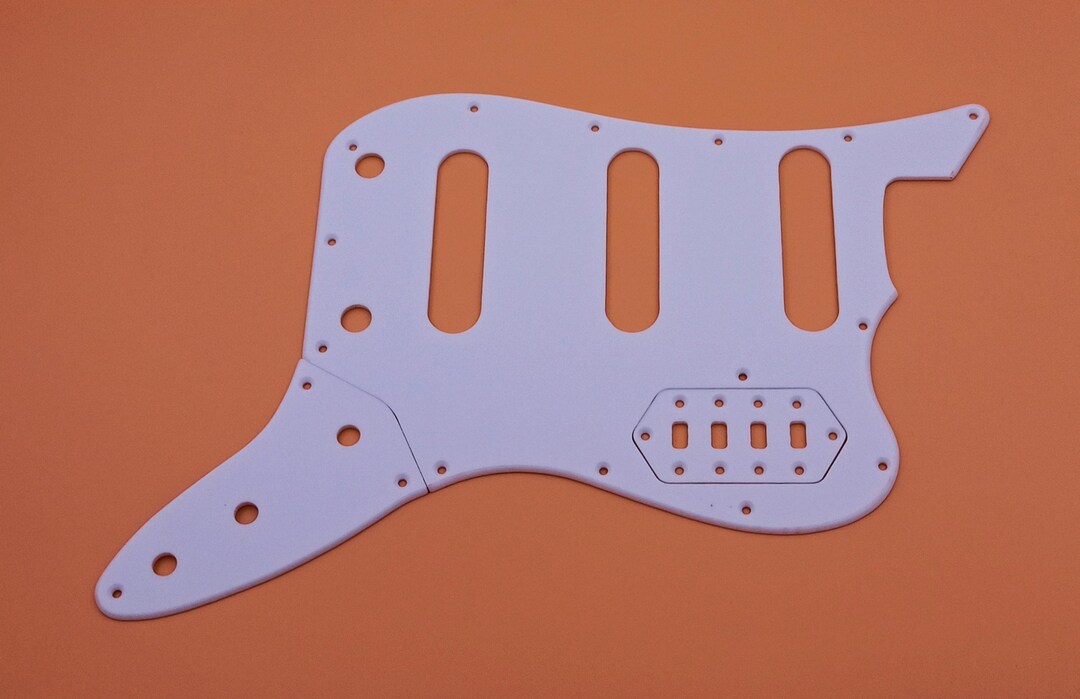 White Acrylic Pickguard & Control Plates for Squier VI Vintage Modified ...