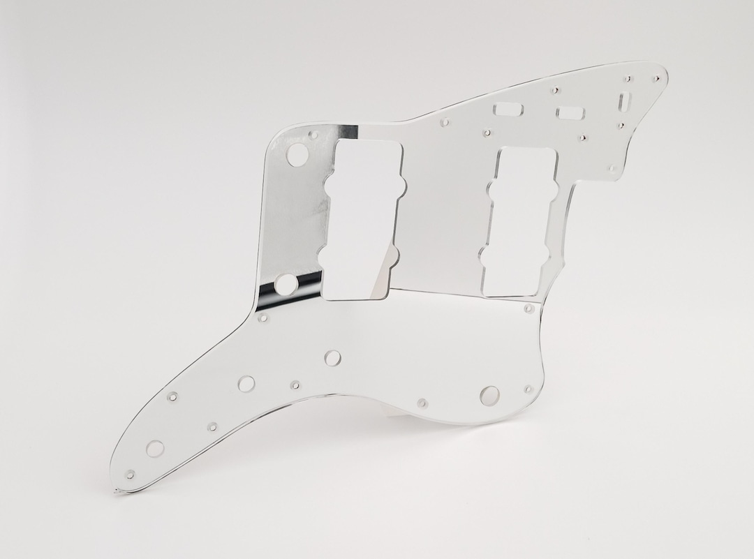 Chrome Mirror Acrylic Pickguard for Us/mex FENDER STANDARD JAZZMASTER ...