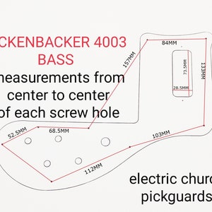 Metallic Gold Acrylic Pickguard for RICKENBACKER 4003 Bass - Etsy