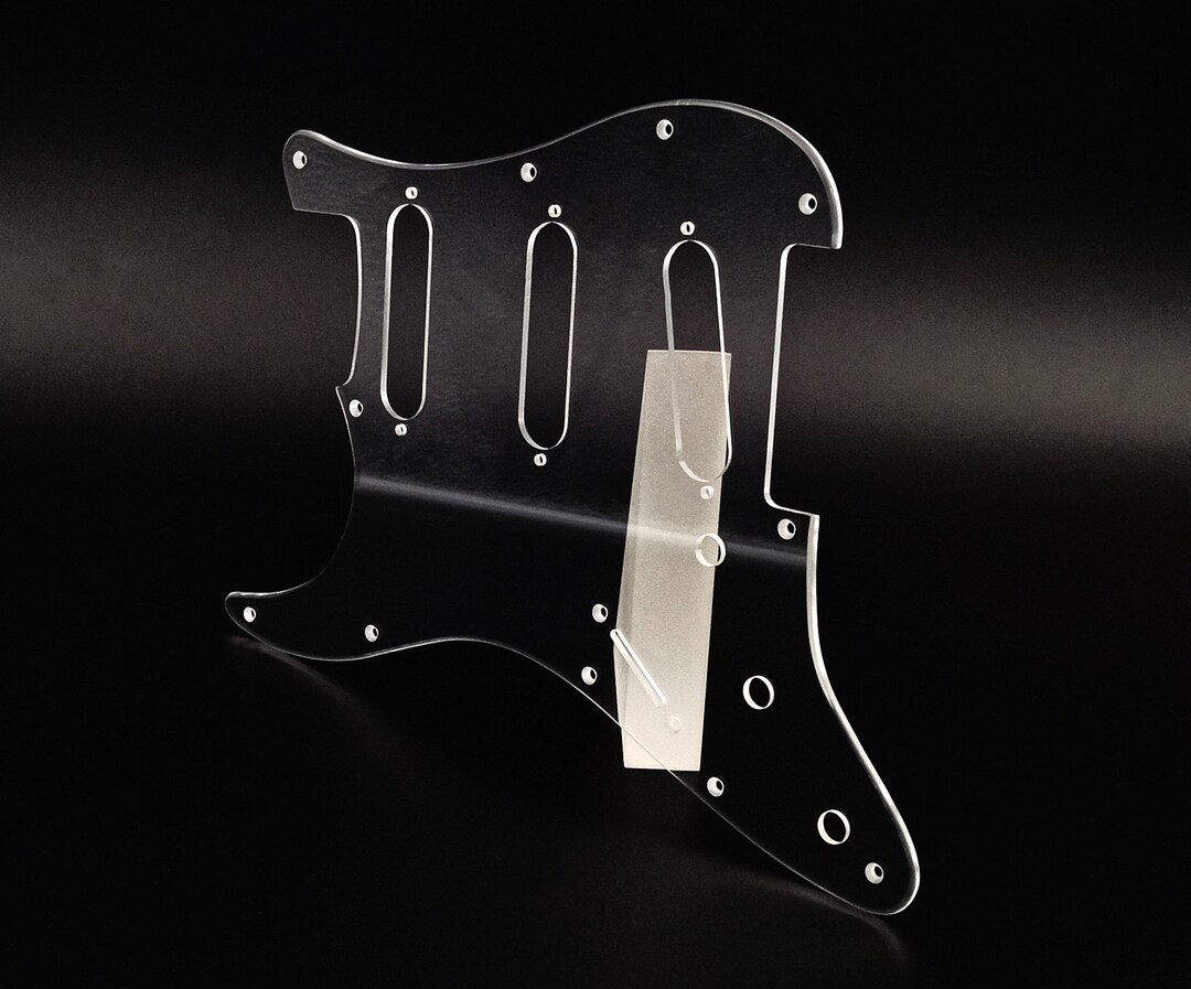 11 Hole Clear Acrylic Lefthand Pickguard for Us/mex Fender Stratocaster ...
