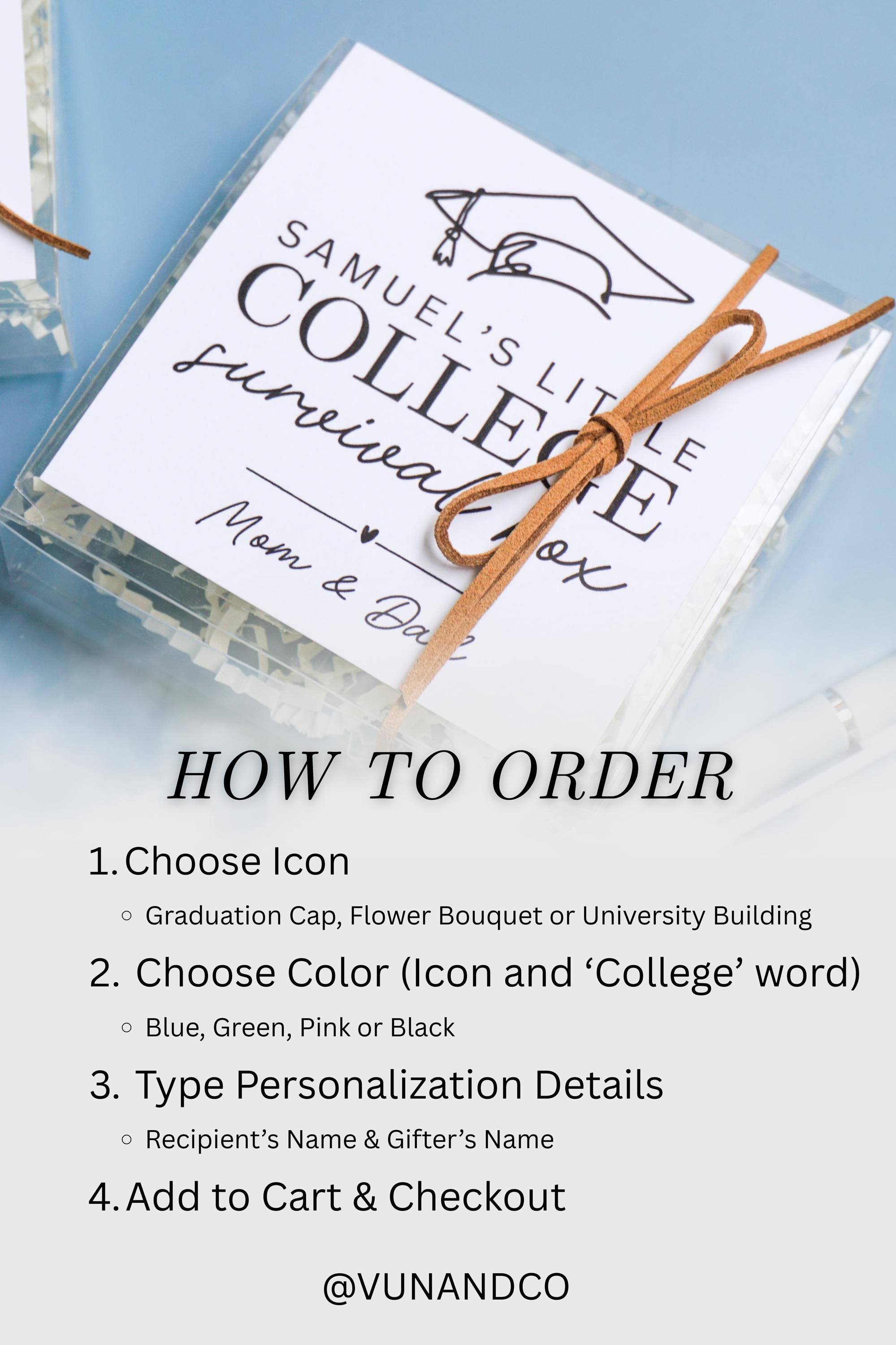 Custom College Gift Card Book College Care Package Gift for High School ...