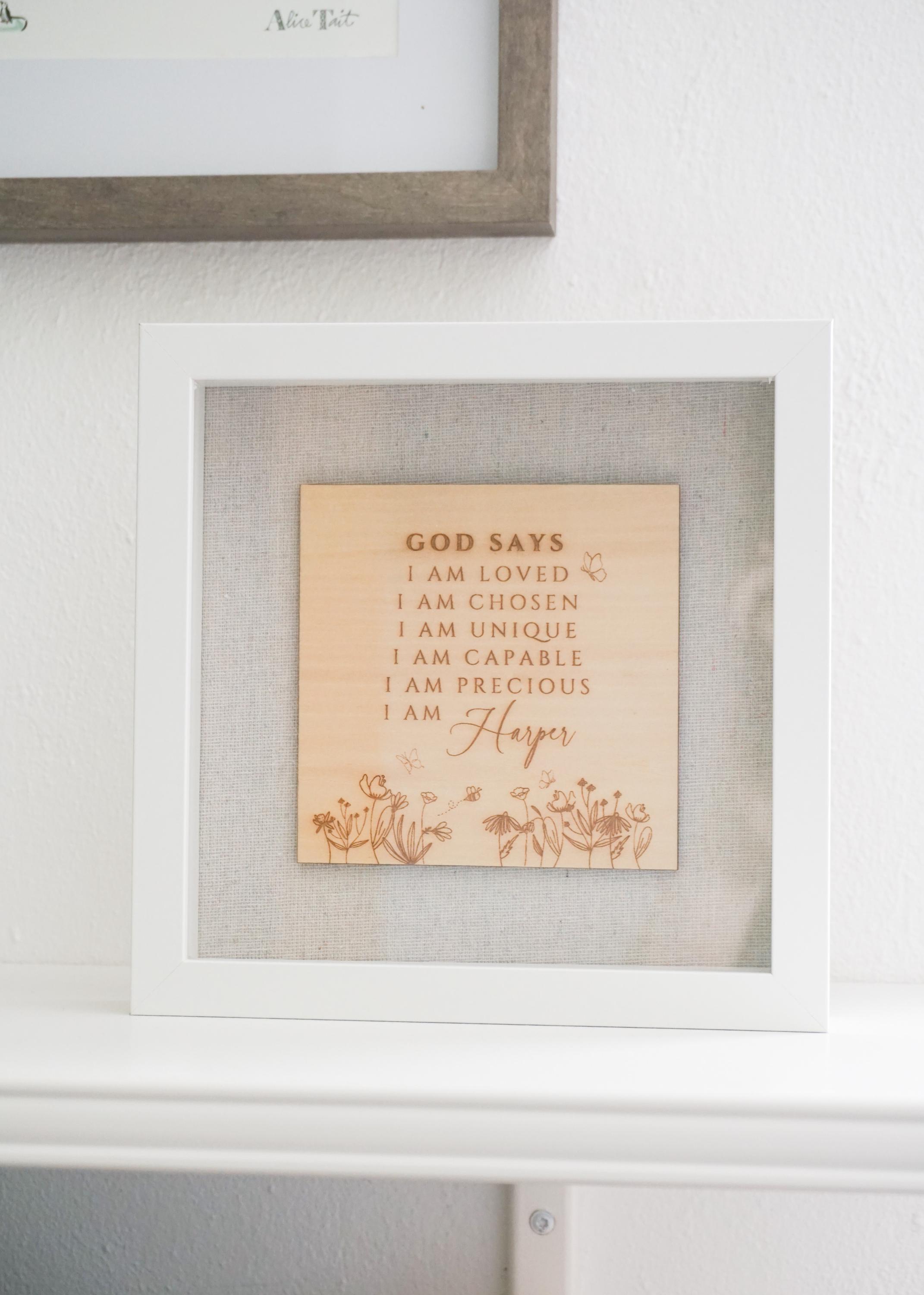 Personalized Baby Shower Gift Baby Girl Nursery Decor Christian Baby ...