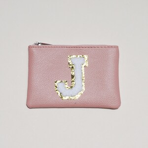 Personalized Wallet Coin Purse Pouch Bag Pink Vegan Leather Wallet Bag ...