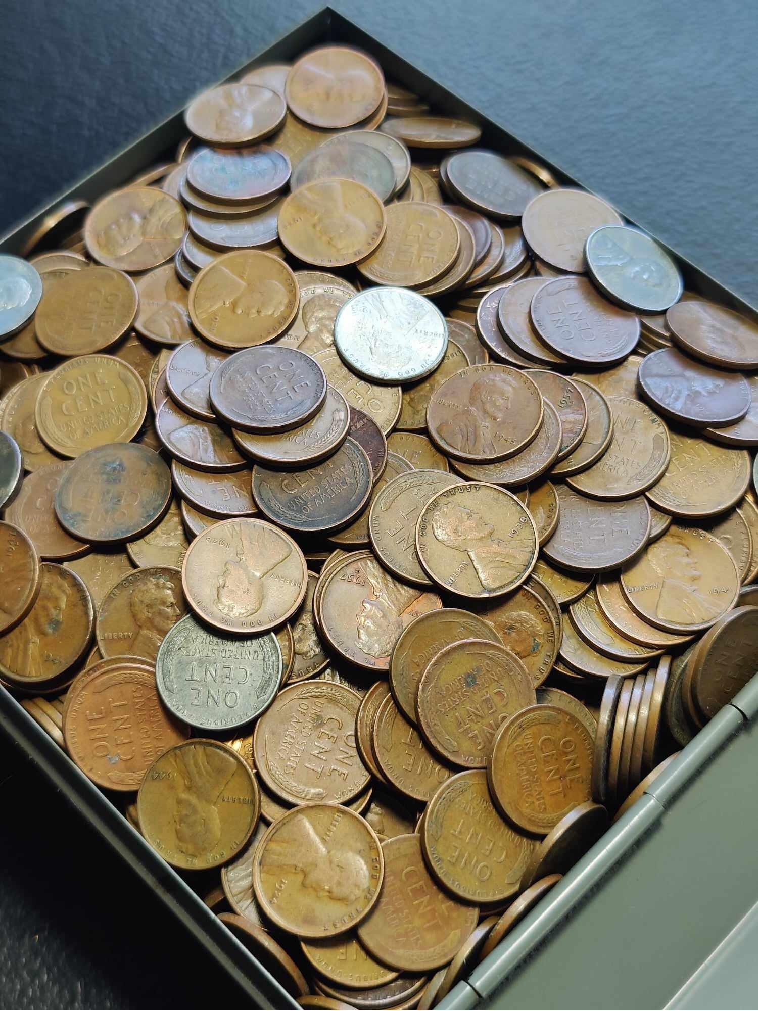 LOT of 1,000 (20 ROLLS) Unsearched Lincoln Wheat Cents 1c - U.S. Estate ...