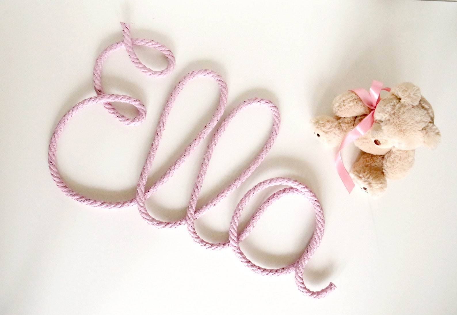 Personalized Huge Rope Name Wall Decor for Nursery Baby Room | Etsy