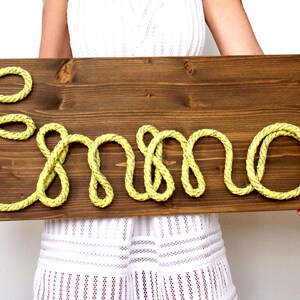 Wood & Rope 'home' Sign: Rustic Wall Decor - Etsy