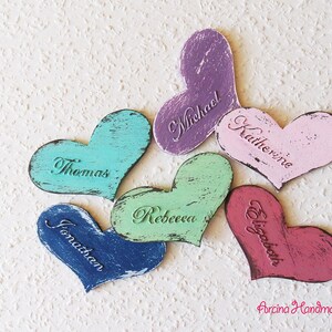 Rustic Wood Personalized Wedding Name Tag, Wedding Table Decor, Name ...