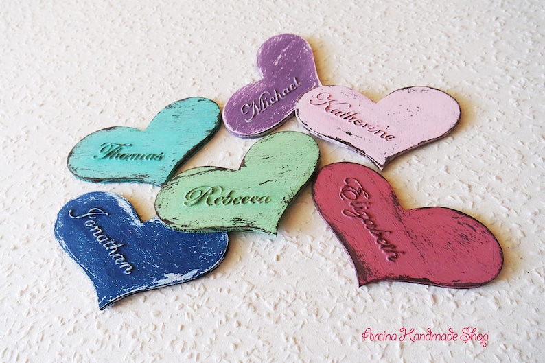 Rustic Wood Personalized Wedding Name Tag Wedding Table - Etsy