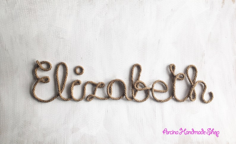 Rope Personalized Wall Decor Name Sign, Customized Nursery or Baby ...
