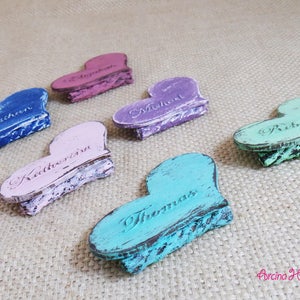 Personalized Rustic Wood Personalized Name Tags for Wedding, Wedding ...