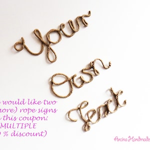 Rope Name Personalized Wall Letters, Wall Decor, Personalized Name Sign ...