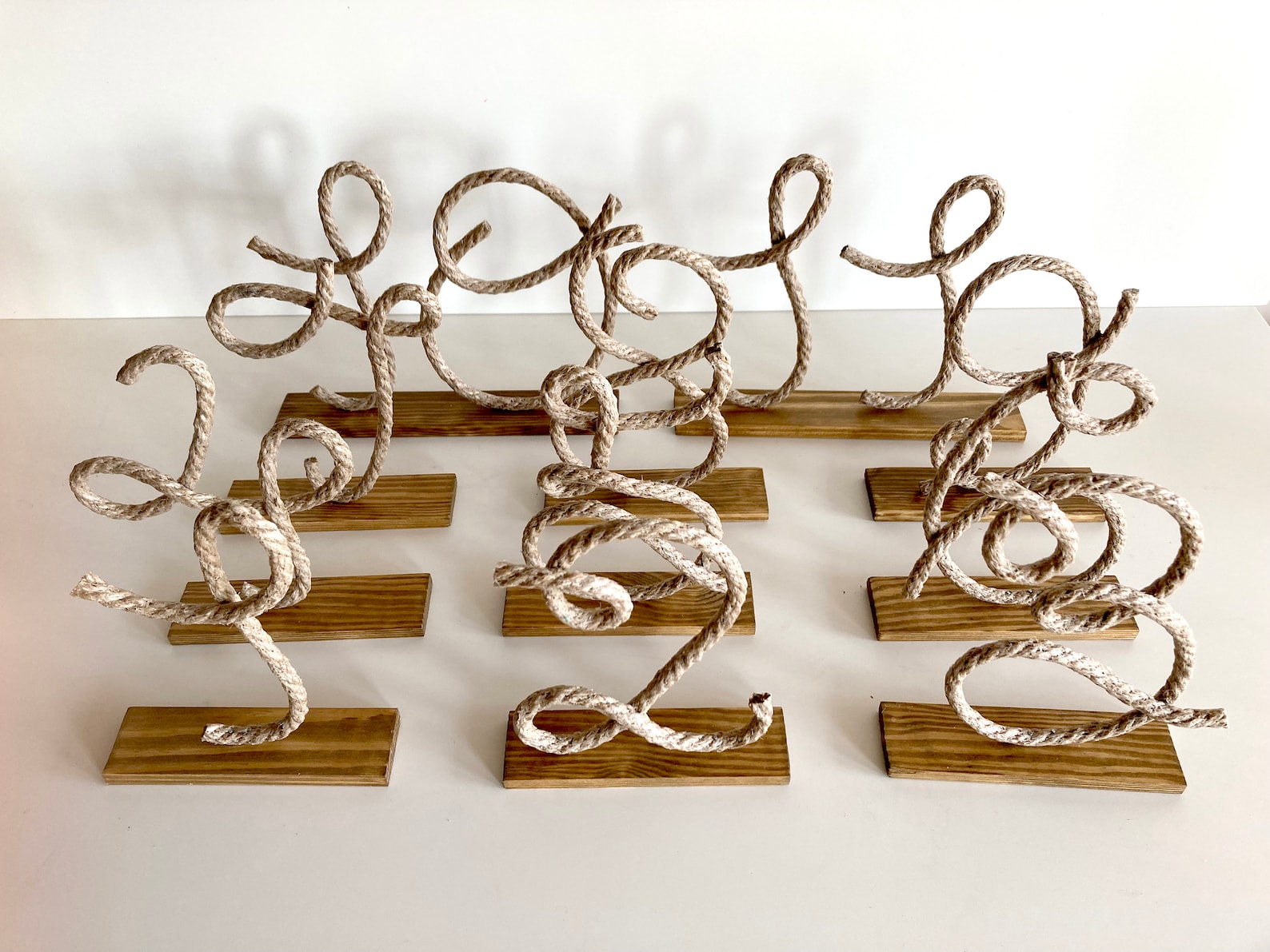 Rustic Wedding Rope Table Number, Wedding Wood and Rope Table Decor ...