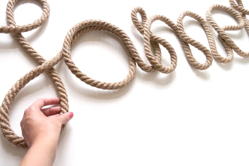 Giant Personalized Rope Wall Name for Nursery Decor Extra - Etsy