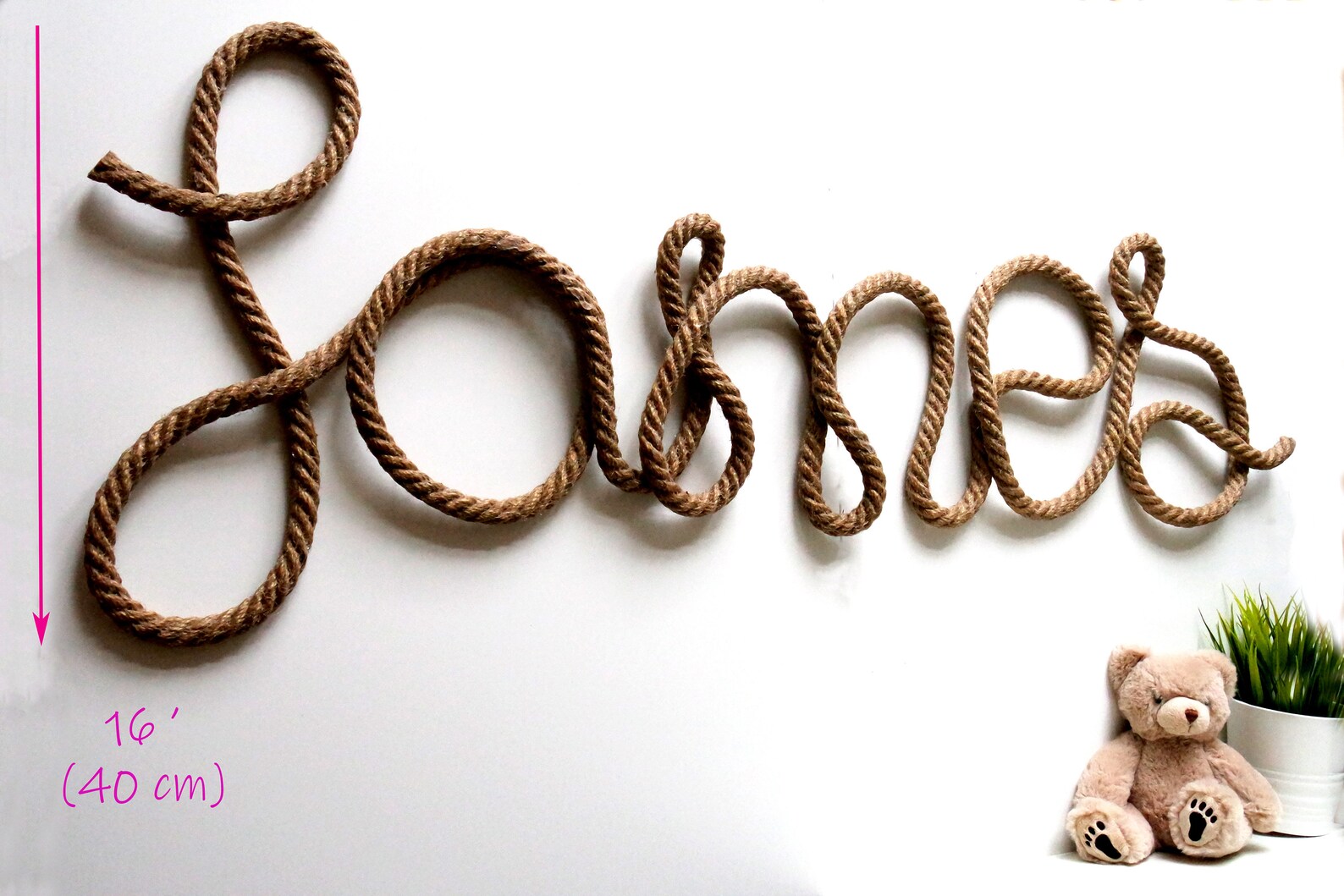 Giant Personalized Rope Wall Name for Nursery Decor, Extra Large ...