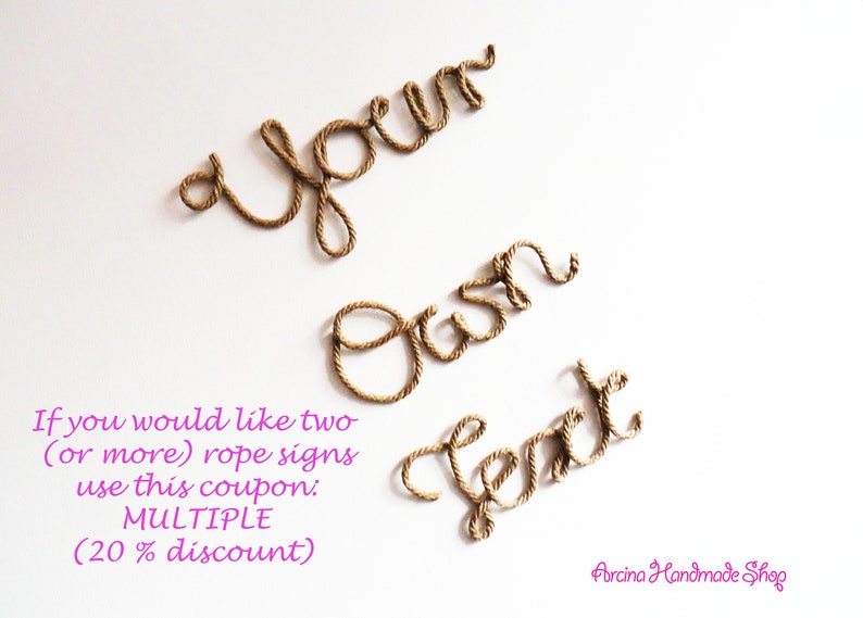 Rope Name Personalized Wall Decor Name Sign Personalized - Etsy