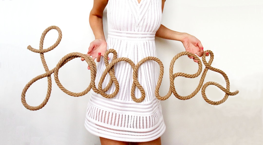 Giant Personalized Rope Wall Name for Nursery Decor, Extra Large ...