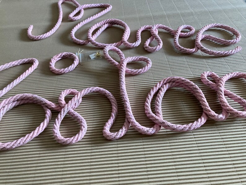 Large Wall Name Sign for Nursery Rope Name Personalized Wall - Etsy