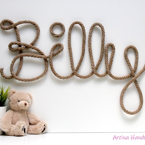 Giant Personalized Rope Wall Name for Nursery Decor Extra - Etsy