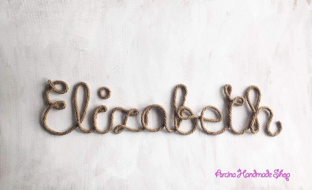 Rope Name Personalized Wall Decor, Name Sign, Personalized Decor, Wall ...