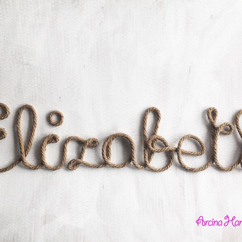Rope Name Personalized Wall Letters Wall Decor Personalized - Etsy