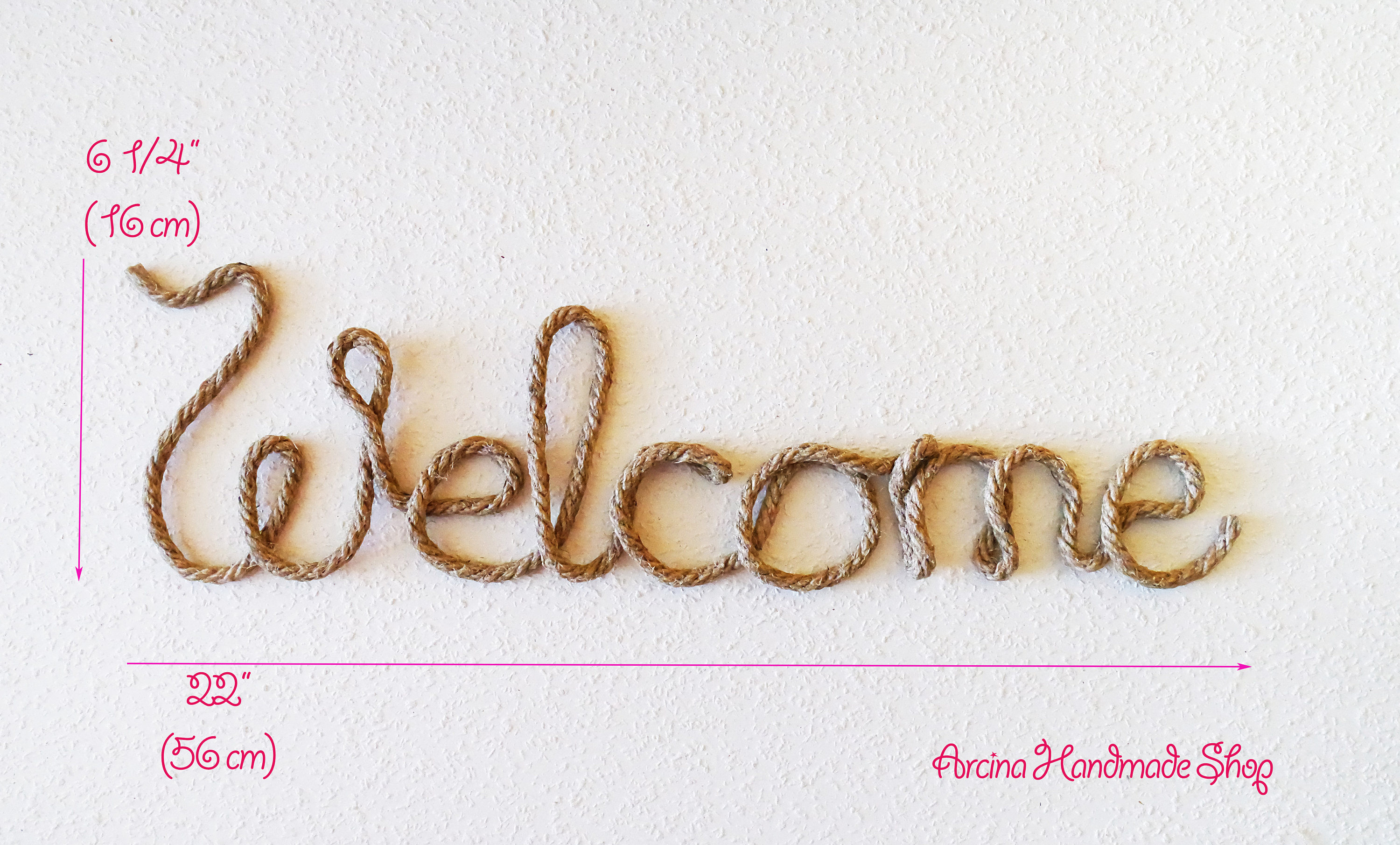 Rope Welcome Wall Sign Rustic Wall Art Housewarming Gift | Etsy