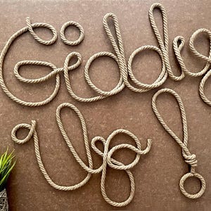 Large Wall Name Sign for Nursery, Rope Name Personalized Wall Decor ...