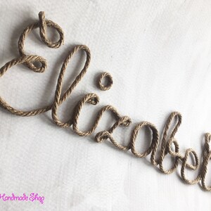Rope Name Personalized Wall Decor Name Sign Personalized | Etsy