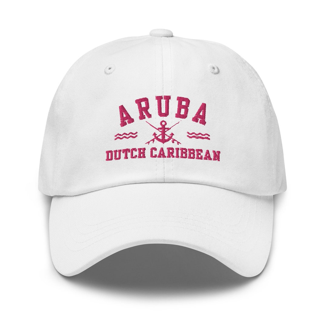 Aruba White Hat With Pink Letters|caribbean Souvenir|island Hat|gift ...