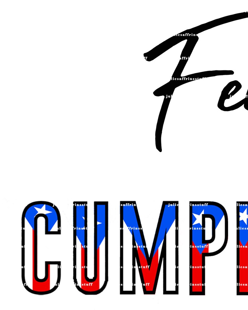 Puerto Rico Flag Feliz Cumpleanos Happy Birthday Card - Etsy Ireland