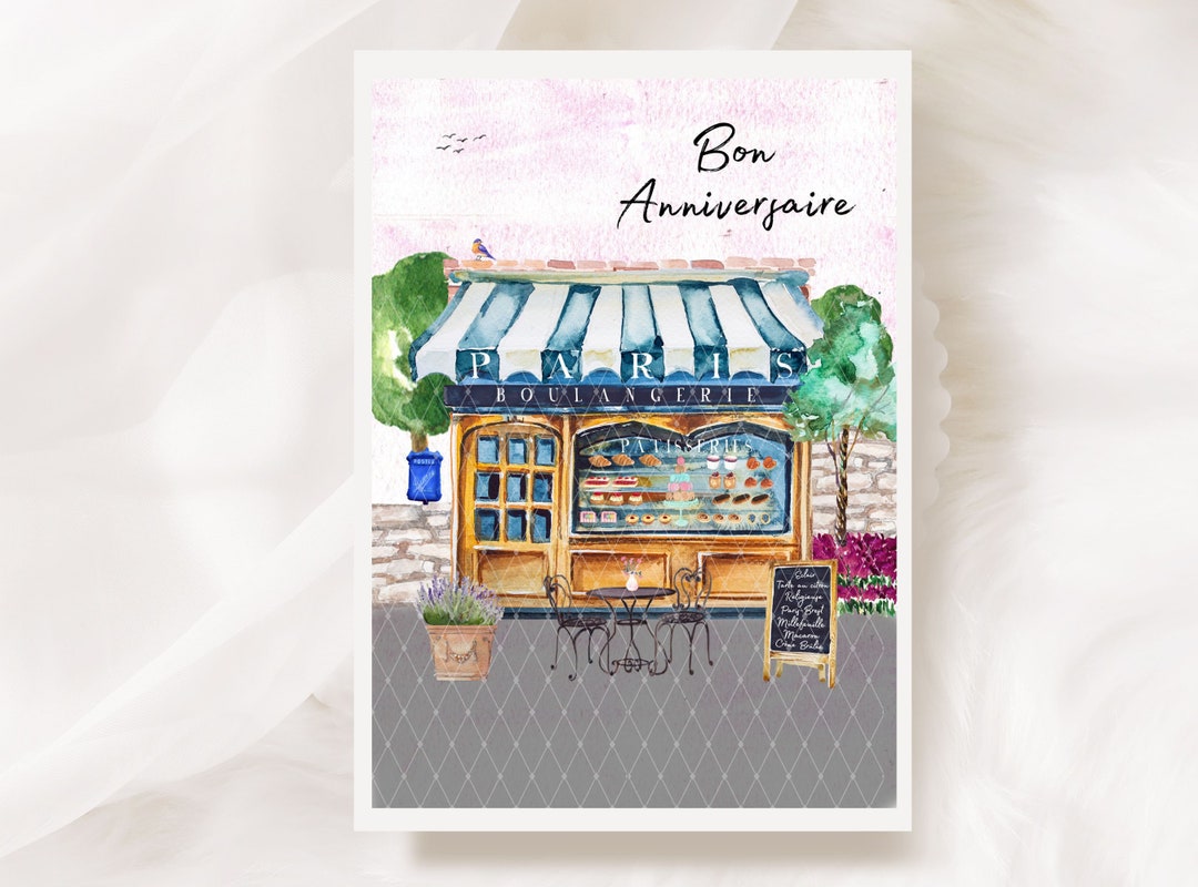 French Bakery Birthday Card: Paris Pâtisseries - Etsy