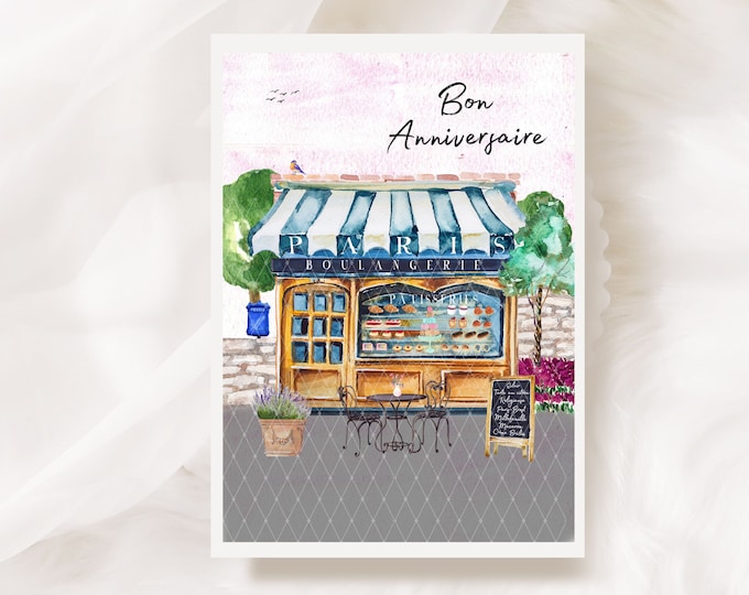 A Very French Birthday Card - Etsy