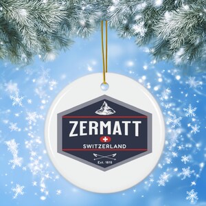 Customizable Zermatt Switzerland Ornament: Ski Traveler Gift - Etsy