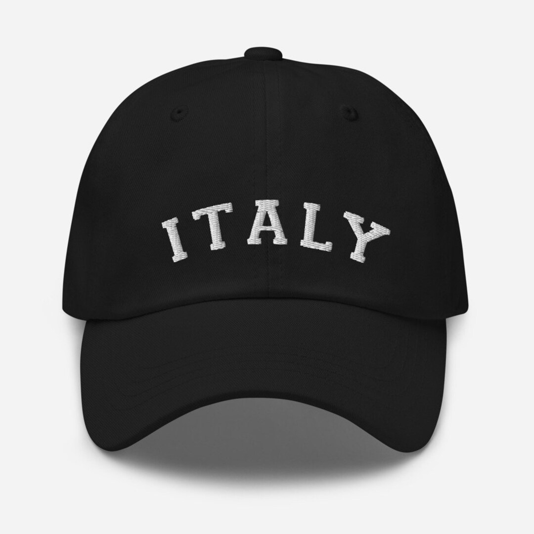 Italy Baseball Hat in White Silhouette in Black Grey or Navy | Classic ...