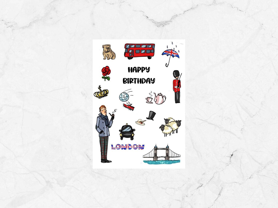 British Birthday Card for Him, UK Greeting Card - Etsy