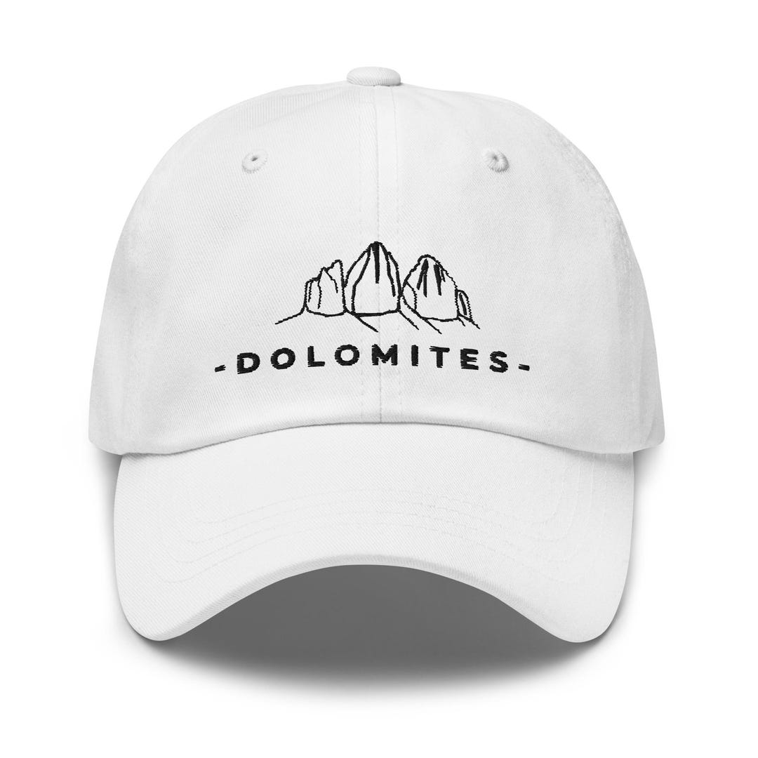 Dolomites Italia Hiking Hat: Embroidered Mountain Silhouette, Italian ...
