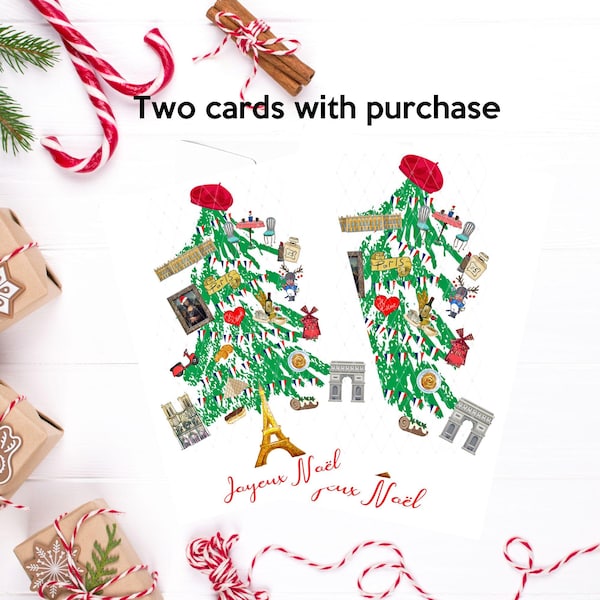 Joyeux Noel Card - Etsy