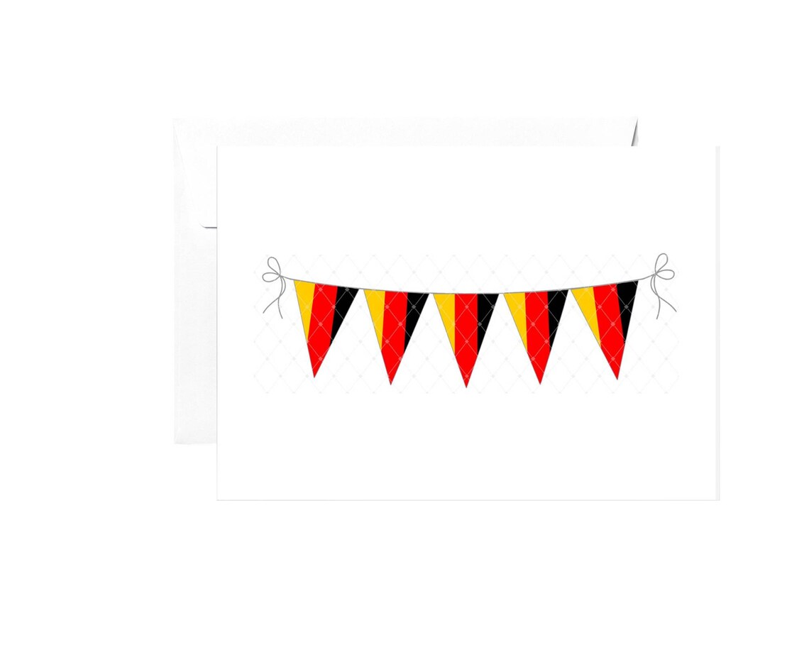 German Flag Bunting Greeting Card: All Occasion Deutsche Card - Etsy