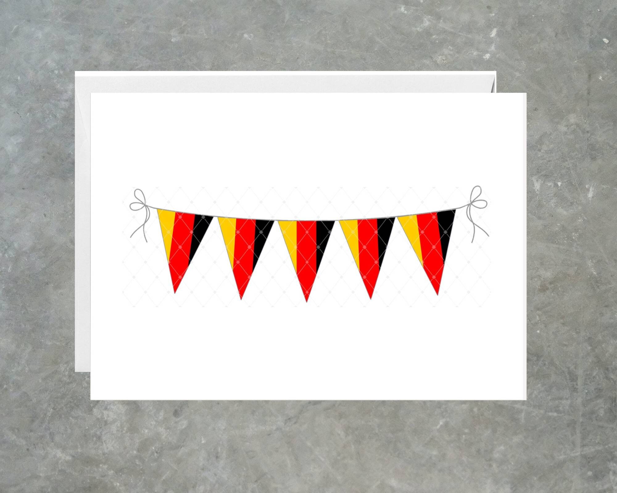 German Flag Bunting Greeting Card: All Occasion Deutsche Card - Etsy